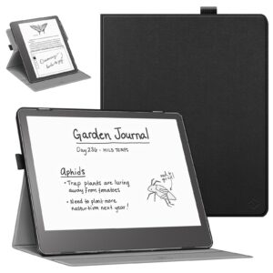 fintie rotating case for kindle scribe (2024/2022 release) - 360 degree rotatable protective stand cover with auto sleep/wake for 10.2 inch kindle scribe 2022 and 2024 releases, black