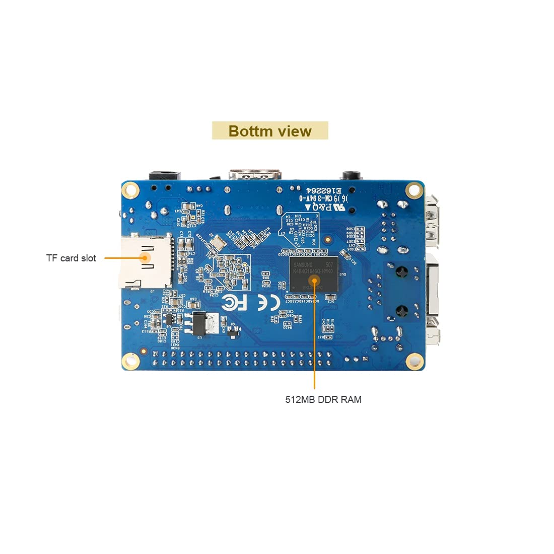 1 * OrangePi PC Board, 1GB DDR3 Developer PCB Board Support RetroPIE Free RetroPIE System