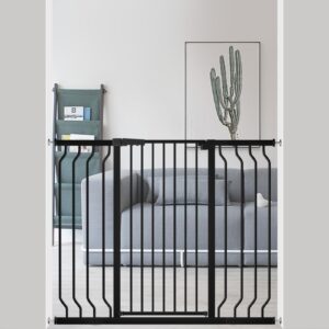 uvipc extra tall 40.55" baby gate extra wide pressure mounted walk through child kids gate black pet puppy gates