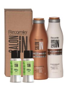 recamier salt free shampoo repair and ultra hydrate conditioner hair treatment set 10.1oz +2 nano keratin shots