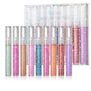 aseawave girls lip gloss, shimmery lip glosses for girls teens & women, | syrupy gloss| glossy finish| long-lasting| moisturizing| highlighting| natural-beauty | lip glow set