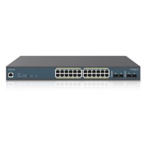 engenius fit l2 plus managed 24-port gigabit poe+ switch | 240w budget | 4 sfp uplink ports | 802.3at/af poe+ ready | 56 gbps switching capacity [ews7928p-fit]