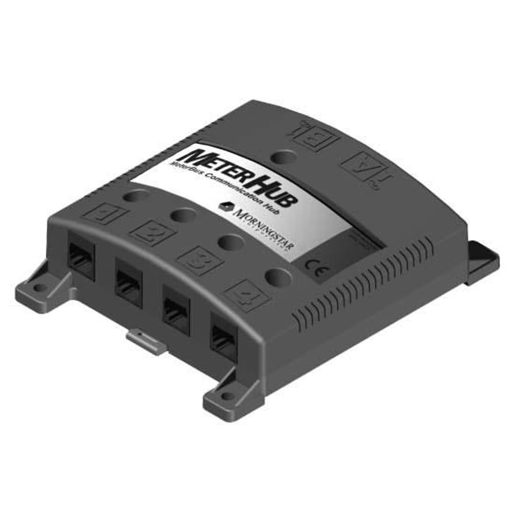 Morningstar MeterHub (HUB-1) - Enables up to 15 Morningstar Products, Meters, and Accessories to Connect Over a Single MeterBus Network - Wall or DIN Rail Mounting, Features 5 Status LED Indicators