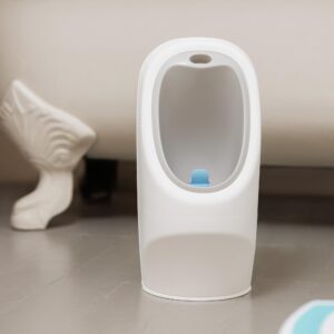 Nuby My Real Training Urinal - Freestanding - With Life-Like Flush Button and Sound - Potty Training for Boys - 18+ Months - White