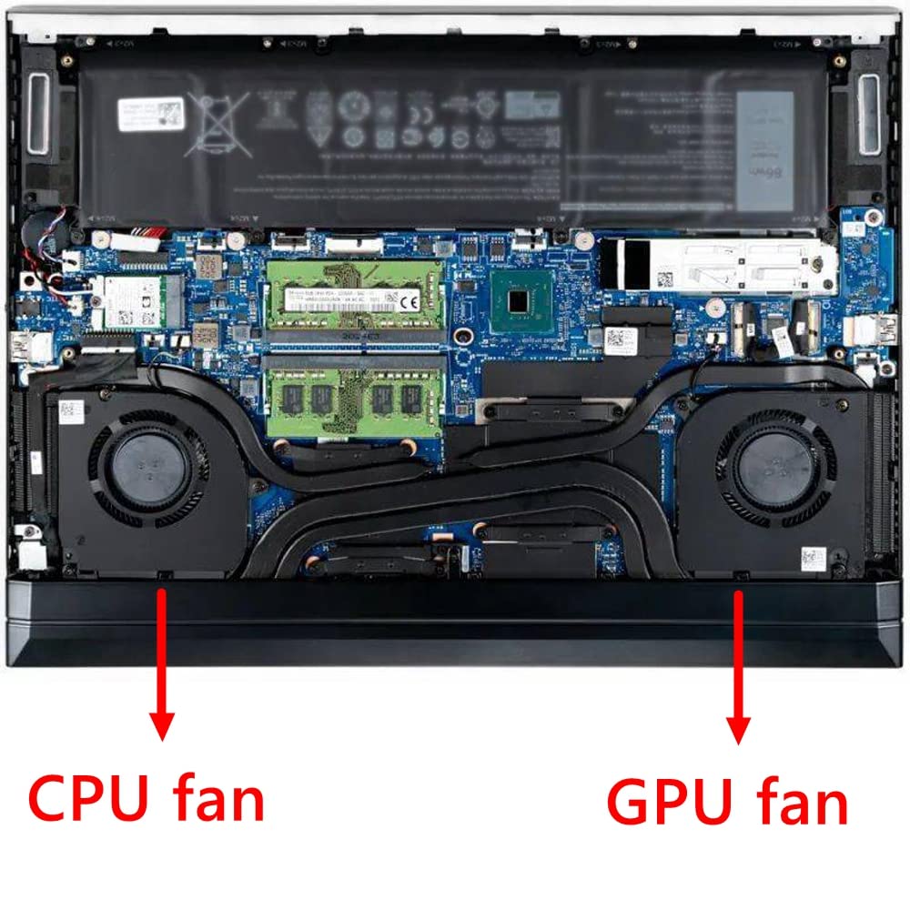 RAKSTORE Replacement Laptop CPU Cooling Fan Compatible with Dell G7 7500 Quiet Cooler Fan MG75080V1-C010-S9A MG80081V1-C010-S9A (CPU Fan)