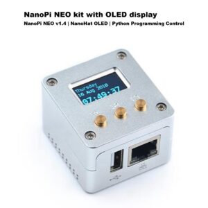 Frobea NanoPi OLED Display+Metal Case Kit H3 Development Board 512MB DDR3 RAM Openwrt Armbian