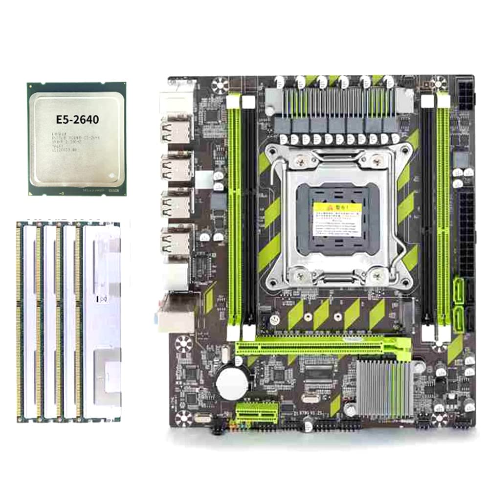 KVSERT X79 Motherboard Set Xeon E5 2640 CPU E5-2640 with LGA2011 Combos 4Pcs X 4GB = 16GB Memory DDR3 RAM PC3 10600R 1333Mhz