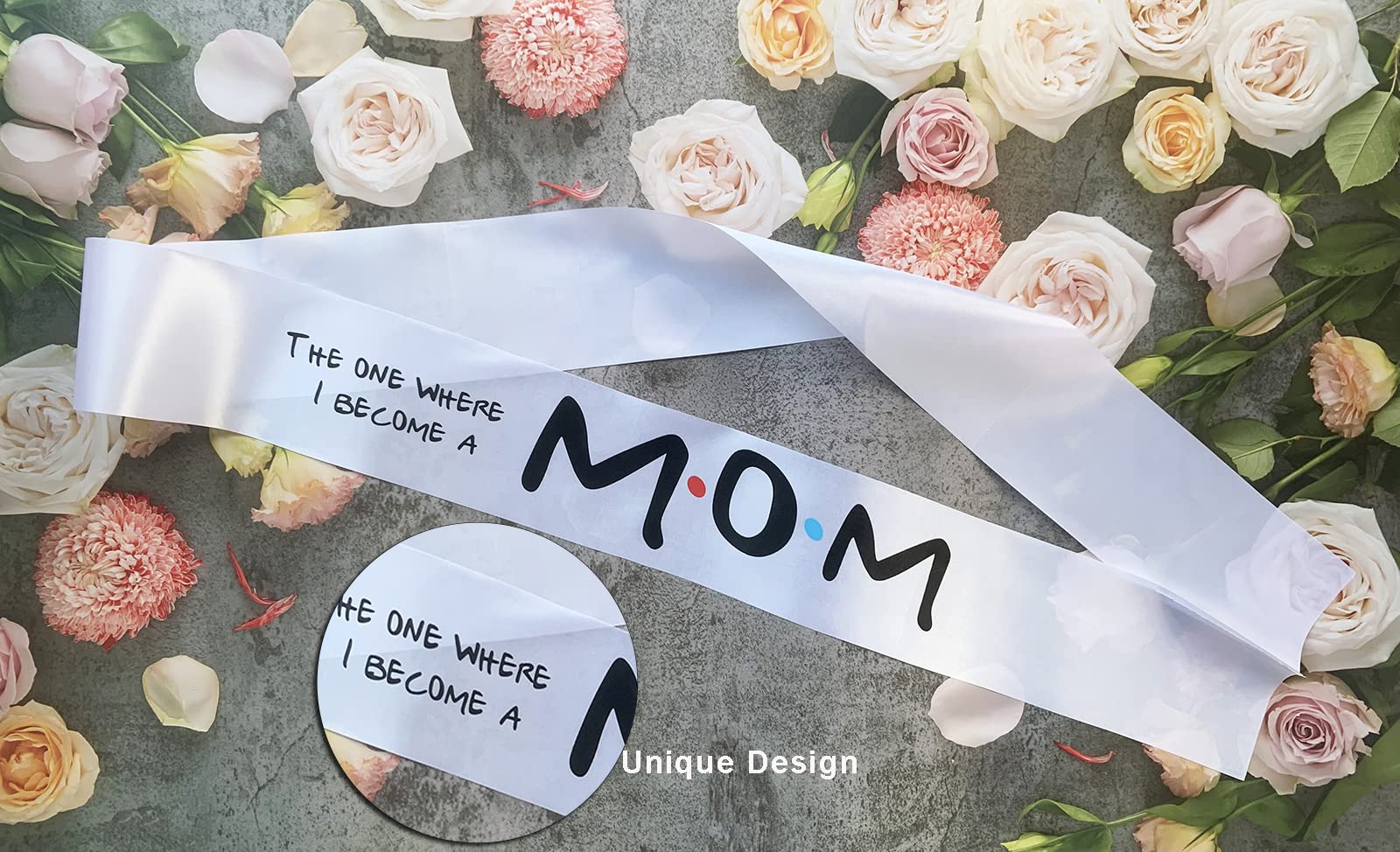 Mom to be Sash for Pregnancy Announcement Party,"The one where I Become a MOM" Baby Shower Decorations Girl Boy Baby Shower Party Decorations, Gifts, Favors, Mommy Supplies Gender Revea