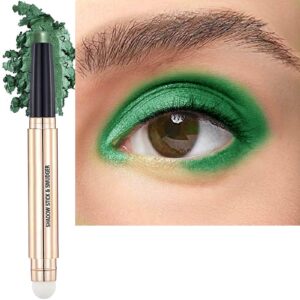 twlbxmg bright green eyeshadow stick cream smooth shimmer eyeshadow pencil eyeliner hypoallergenic dark light matte crayon palette waterproof long lasting eye shadow highlighter stick