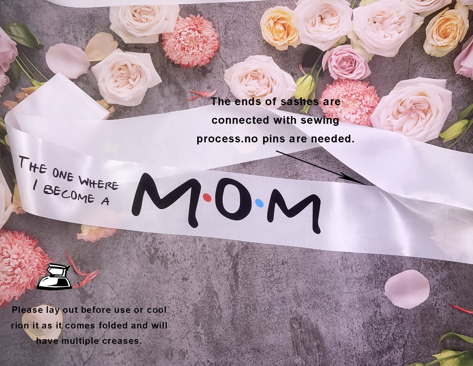 Mom to be Sash for Pregnancy Announcement Party,"The one where I Become a MOM" Baby Shower Decorations Girl Boy Baby Shower Party Decorations, Gifts, Favors, Mommy Supplies Gender Revea