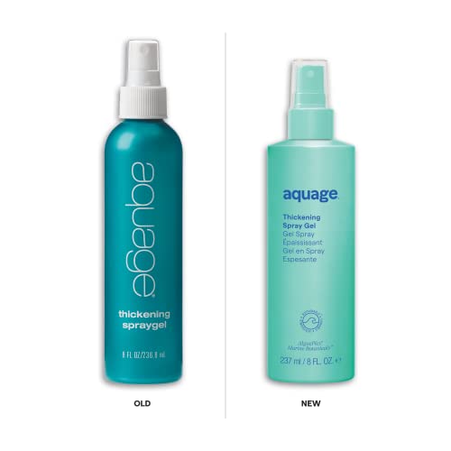 AQUAGE. Thickening Spray Gel, For Fine or Thin Hair Types - With Exclusive Ultraflex Polymer Technology and AlgaePlex Sea Botanicals, Adds Body and Vitality, Firm Hold, 8 oz