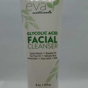 Eva Naturals Glycolic Acid Face Wash - Glycolic Acid Cleanser for Face - Glycolic Acid Wash - Glycolic Face Wash - Glycolic Cleanser for Face for Wrinkles & Fine Lines, Blackheads & Acne (6 Fl Oz)