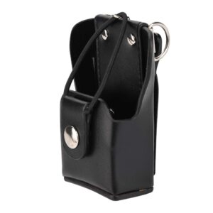 leather cell phone holster, leather cell phone belt clip carrying pouch holder, universal pouch large phone, secure & for long-lasting phone belt holder for gp328plus/gp338plug/gp344/gp388