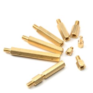 GASELO Bolt Screw,Thread Screws,Screw,M2 Hex Brass Male Female Standoff Board Stud Metric Hexagon Bolt Screw M2X7mm 3mm 30Pcs (Color : M2x14mm)