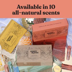 Poppy & Pout Lip Care Set | Lip Balm & Scrub | Sustainable Cardboard Tubes & Glass Jars, All Natural, Beeswax, Coconut Oil, Cruelty Free, Exfoliating & Moisturizing Lip Treatment (Marshmallow Cream)