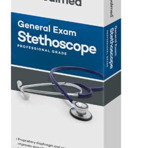 Dealmed Blood Pressure Monitor and Stethoscope Bundle | Includes (1) Arm Blood Pressure Monitor with Adult Cuff (Black) and (1) Dual-Head Stethoscope (Teal)