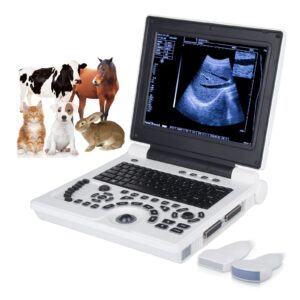 animals vet veterinary ultrasound handheld scanner portable black white doppler ultrasound with waterproof probe for horse equine pig, sheep, dog use, convex and linear probes