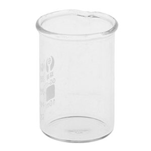 SGerste 10ml 25ml 50ml Glass Transparent Beaker Borosilicate Measuring Glass Beaker Glassware School Chemistry Laboratory Study Supplies