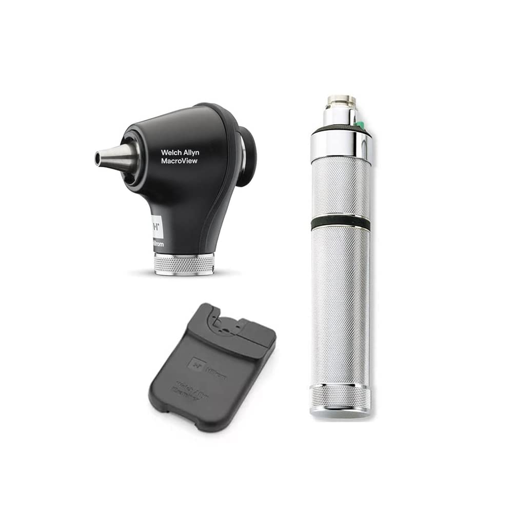 Welch Allyn 3.5V LED MACROVIEW Plus Otoscope Set W/IEXAMINER & Handle (Macro View Plus Rechargeable Set)