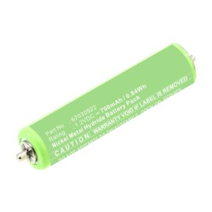 synergy digital shaver battery, compatible with braun 340s-3 shaver, (ni-mh, 1.2v, 700mah) ultra high capacity, replacement for braun 67030922 battery