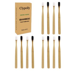 clypolly extra soft sensitive gum bamboo toothbrush with 20000 soft floss bristle for fragile gums,braces,dentures,pregnant & elderly