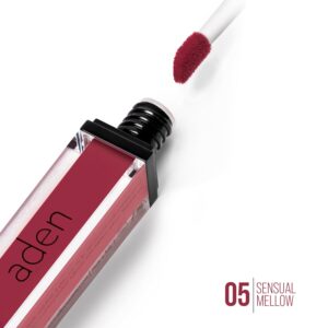 aden Tattoo Matte Lipstick - 7ML - Highly Pigmented - Provides Non-Shinny, Non Smudging and Velvety Finish – Water Proof Made in Italy (05 Sensual Mellow)