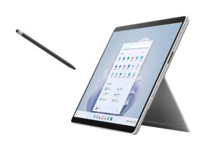 microsoft surface pro 9, 13" touchscreen 2-in-1 tablet, 12th gen intel core i5-1235u, intel iris xe graphics, 8gb ddr5 ram, 512gb ssd, windows 11h, platinum, device only, with stylus pen