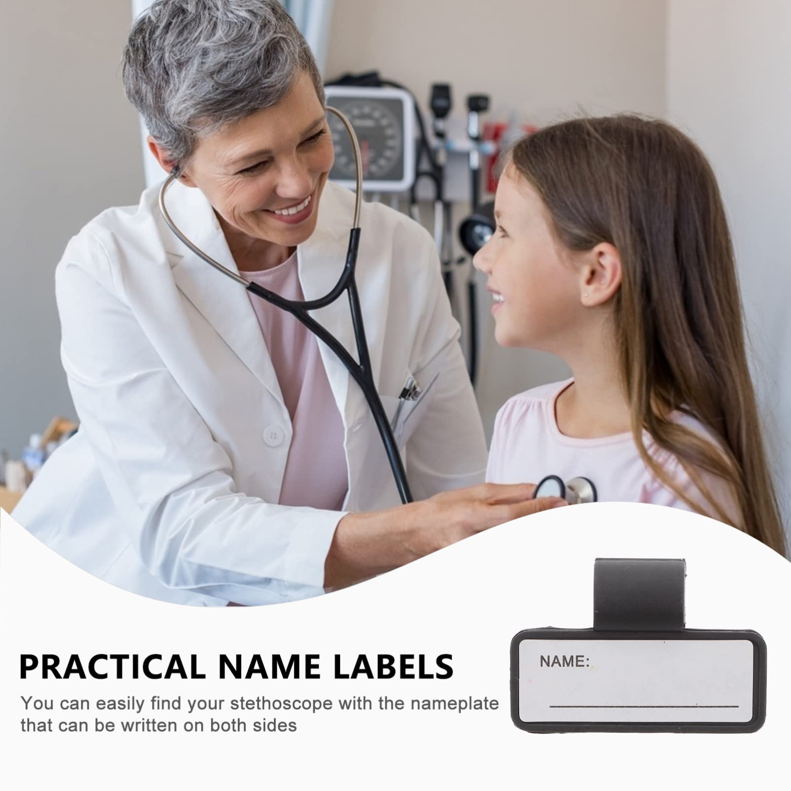 iplusmile Accessories ID Tag for Nurses, 5 Pack Personalized Name ID Identification Tag Clip, ID Charm, Universal Tag Badge