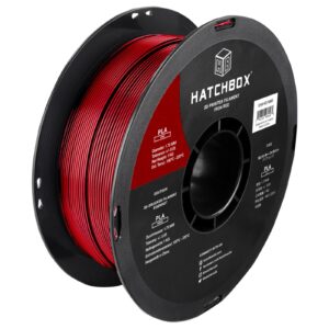 hatchbox pla pro+ 3d printer filament, dimensional accuracy +/- 0.03 mm, 1 kg spool, 1.75 mm, iron red