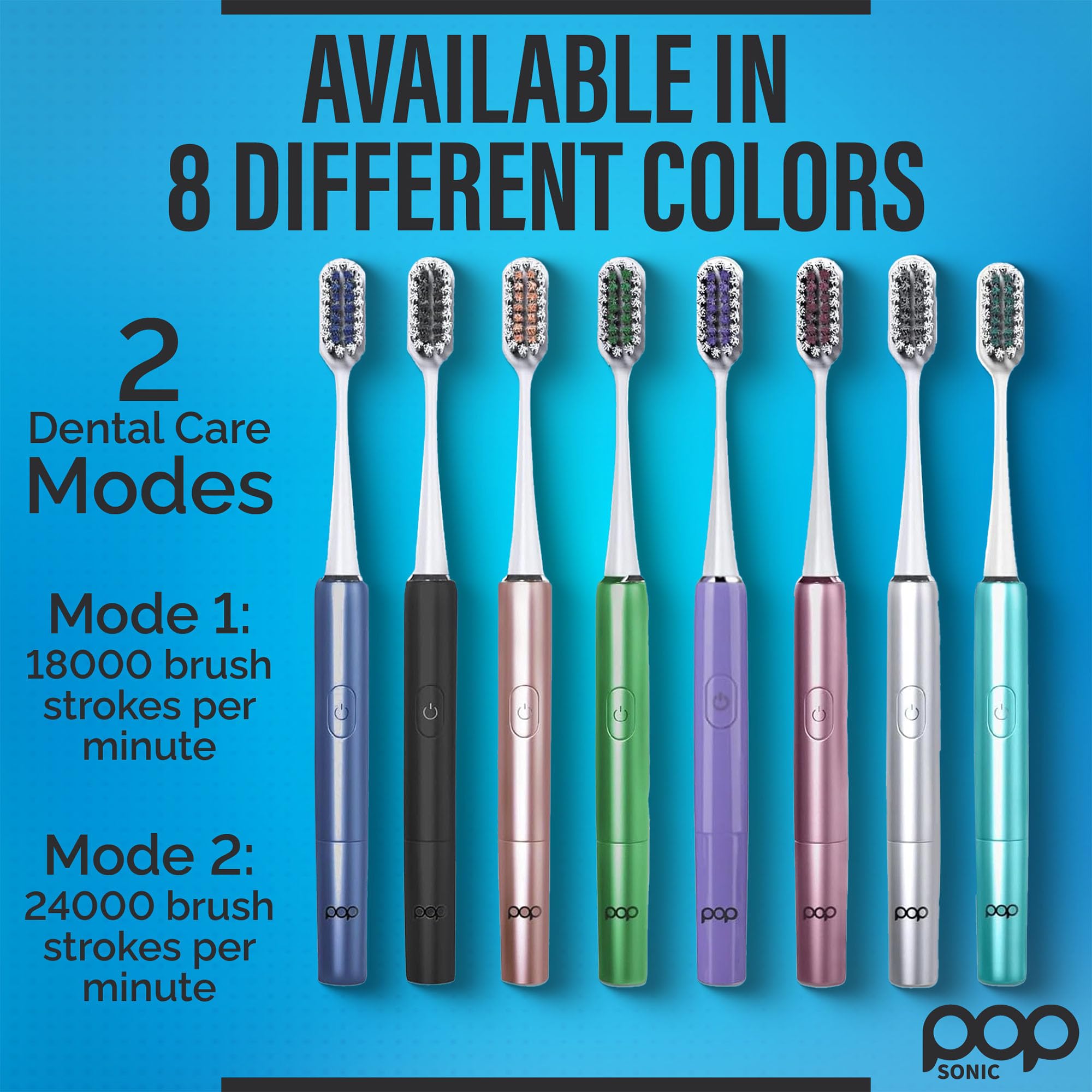 Go Plus Sonic Toothbrushes for Adults w/Electric Toothbrush Case (Teal) - Electric Toothbrush for Adults & Kids - Sonic Toothbrush w/ 2 Speeds - 18000-24000 Vibrations Per Minute