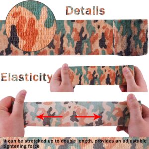 BQTQ 40 Rolls Self Adhesive Bandage Wrap 2 Inch Self Adherent Wrap Stretch Bandage Self Stick Bandage Athletic Wrap Tape Wound Wrap Bandgae for Wrist Ankle Swelling Sprains (Camo Color)