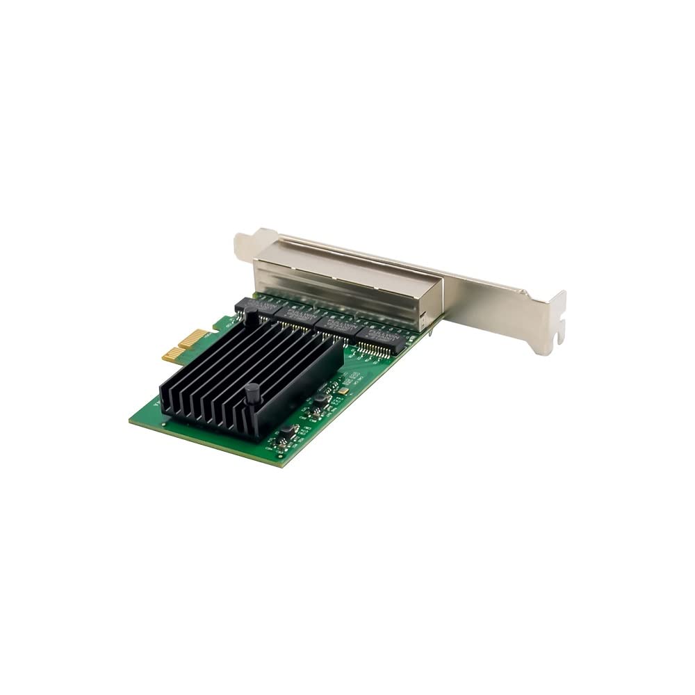 X-MEDIA XM-NA3840 PCI-E 4-Port Quad 10/100/1000Mbps Gigabit Ethernet PCI Express (PCIe x1) Server Network Card/Network Adapter, Realtek RTL8111F Chipset, Windows 11 & Linux Supported