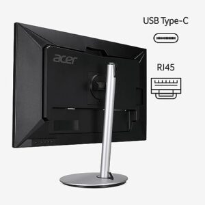 Acer CB322QK semipruzx 31.5" UHD 3840x2160 Professional Docking Monitor | Adaptive-Sync | Height Adjustable Stand with Swivel, Tilt & Pivot (USB Type-C, Display Port 1.2, HDMI 2.0, RJ-45 & USB Ports)