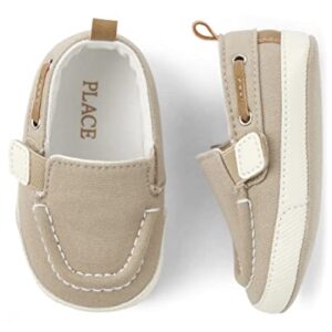 The Children's Place Baby Boys Newborn Boat Shoes, Lt Tan, 0 3 Months Infant