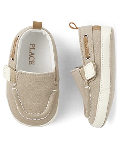 The Children's Place Baby Boys Newborn Boat Shoes, Lt Tan, 0 3 Months Infant