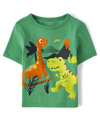 The Children's Place,And Toddler Boys Short Sleeve Graphic T-shirt,Baby-Boys,Dino Volcano,18-24 Months