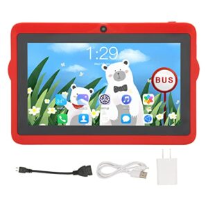 Kids Tablet, Android10 100‑240V Dual Camera 5G WiFi Dual Band Toddler Tablet with Home Stand (US Plug)