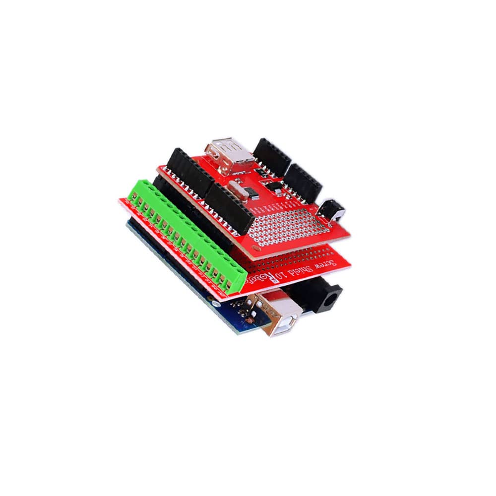 YEGAFE 2PCS Red Screw Shield V1.0 Assembled Terminal Expansion Board Proto Type for UNO R3 IO