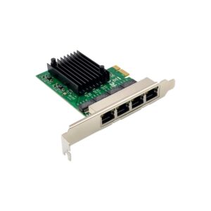 X-MEDIA XM-NA3840 PCI-E 4-Port Quad 10/100/1000Mbps Gigabit Ethernet PCI Express (PCIe x1) Server Network Card/Network Adapter, Realtek RTL8111F Chipset, Windows 11 & Linux Supported