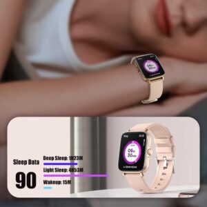 2022 Smart Watch(Make Call), 1.7" Full Touch Screen Smartwatch with Heart Rate, Blood Oxygen & Sleep Monitor, 28 Sport Modes, Fitness Tracker Watch for Women Men Compatible with Android and iOS Phones