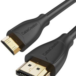 CableCreation Mini HDMI to HDMI Cable 6FT + HDMI Adapter Male to Female 2Pack 90 and 270 Degree Converter