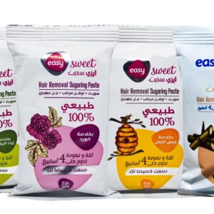 6 Packs Easy Sweet Egyptian Pharaoh Packets Hair Removal Wax Waxing Sugar Sugaring Paste Honey Natural All Essence All Body Parts All Hair Types Bikini Brazilian Underarms Face Easy to Prepare