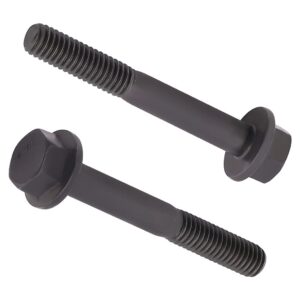 m10-1.5 x 45mm (8 pcs) flanged hex bolt screws black oxide finish, 10.9 grade alloy steel, large flange washer head, din6921/gb5789, partial thread