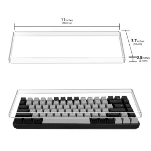 Geekria Premium Acrylic Keyboard Dust Cover for 60% Compact 61 Keys Keyboard Compatible with Razer Huntsman Mini 60% Gaming, RK Royal KLUDGE RK61 Keyboard.