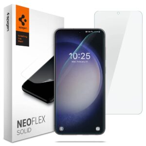 spigen neoflex solid screen protector designed for galaxy s23 plus (2023) [2 pack] - case friendly