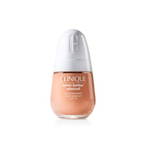 clinique even better clinical serum full coverage hydrating foundation broad spectrum spf 25 with vitamin c, salicylic acid + hyaluronic acid for oily skin types, honey