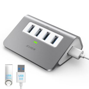 usb 3.0 hub, 4 ports usb hub 5gbps multi usb port expander usb extender aluminum usb splitter with 3.3ft cable,usb multiport adapter for laptop,pc,desktop,mouse,keyboard,pc usb a device