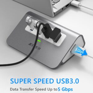 USB 3.0 Hub, 4 Ports USB Hub 5Gbps Multi USB Port Expander USB Extender Aluminum USB Splitter with 3.3ft Cable,USB Multiport Adapter for Laptop,PC,Desktop,Mouse,Keyboard,PC USB A Device