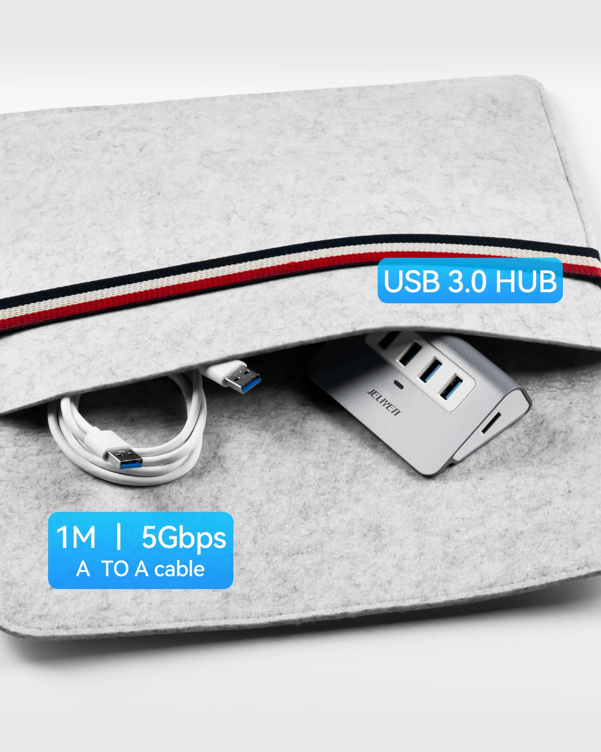 USB 3.0 Hub, 4 Ports USB Hub 5Gbps Multi USB Port Expander USB Extender Aluminum USB Splitter with 3.3ft Cable,USB Multiport Adapter for Laptop,PC,Desktop,Mouse,Keyboard,PC USB A Device