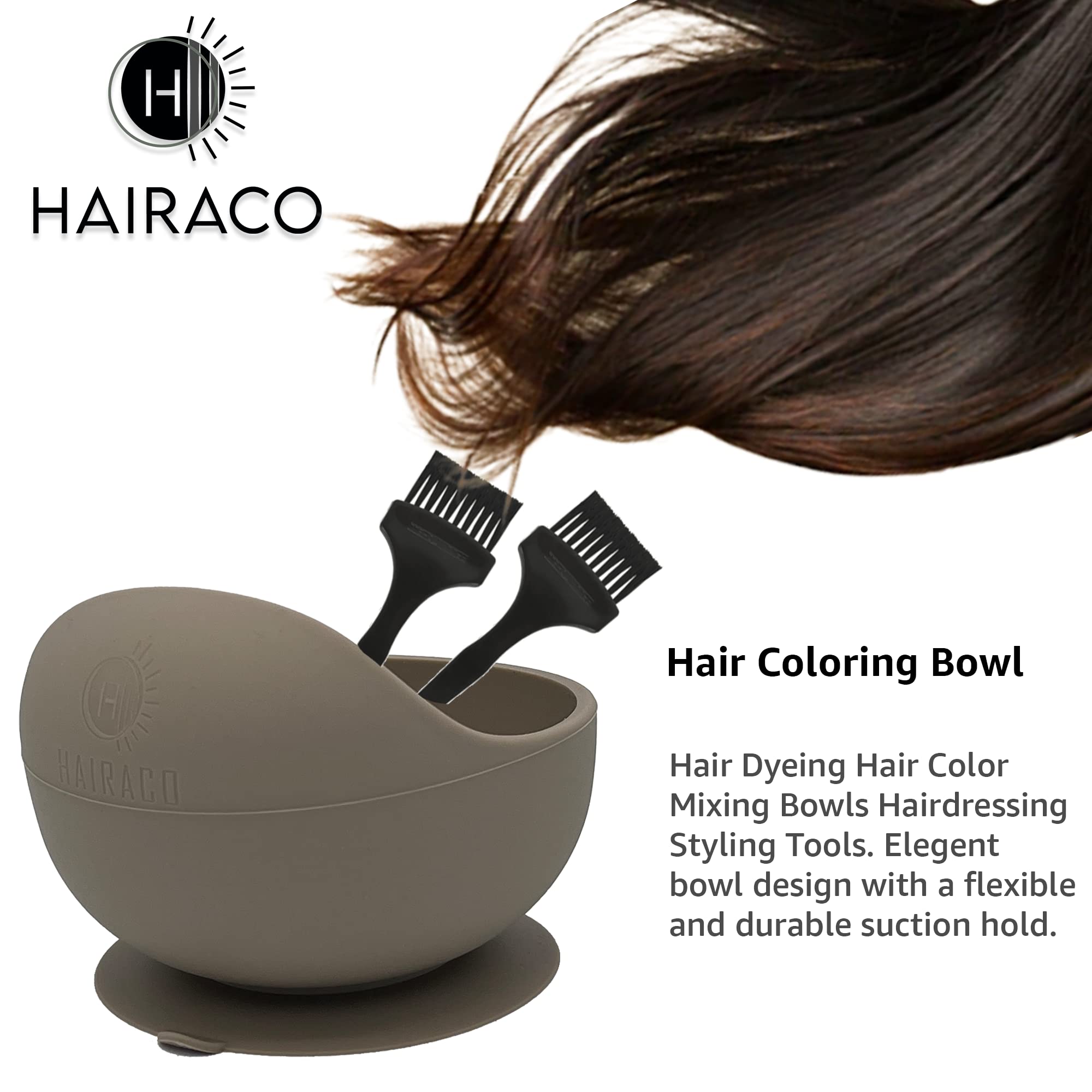 Hairaco Non-Slip Suction Hair Color Bowl (Mushroom)